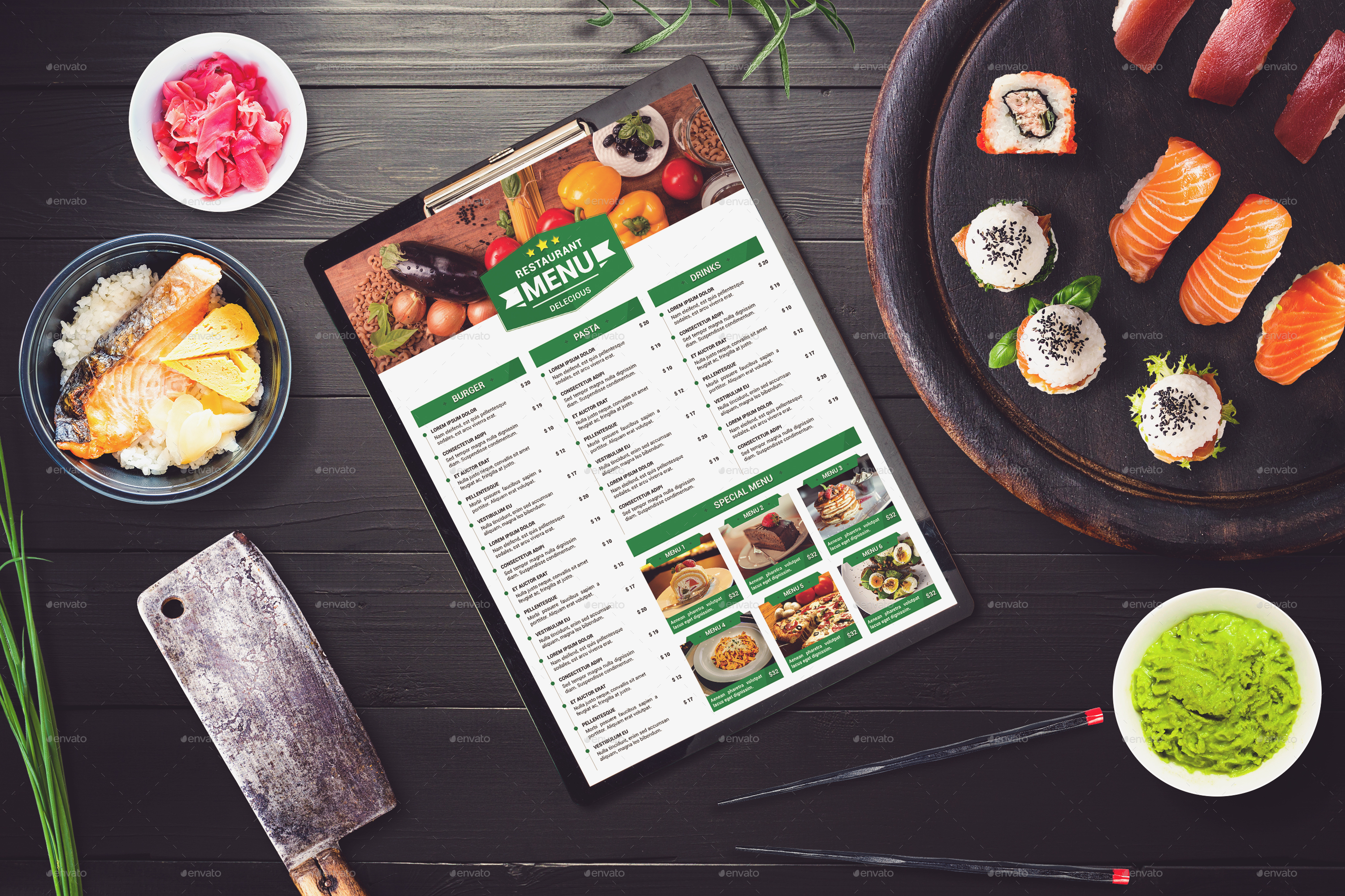 Food Menu Bundle, Print Templates | GraphicRiver
