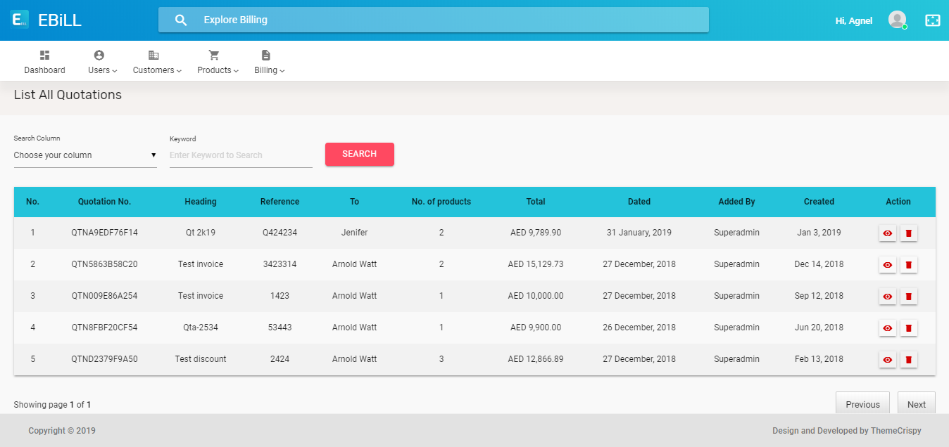 EBill WebAPP - Quotation and Invoice Management Software by Theme_crispy