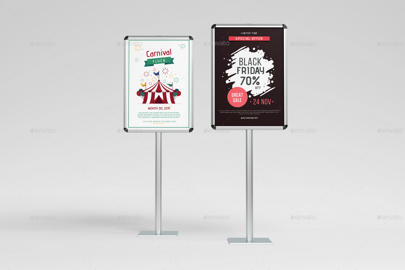 2 Sided Stand / Board Mock-Up, Graphics | GraphicRiver