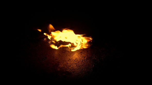 Flaming Object On Ground - Compositing Element, Stock Footage | VideoHive