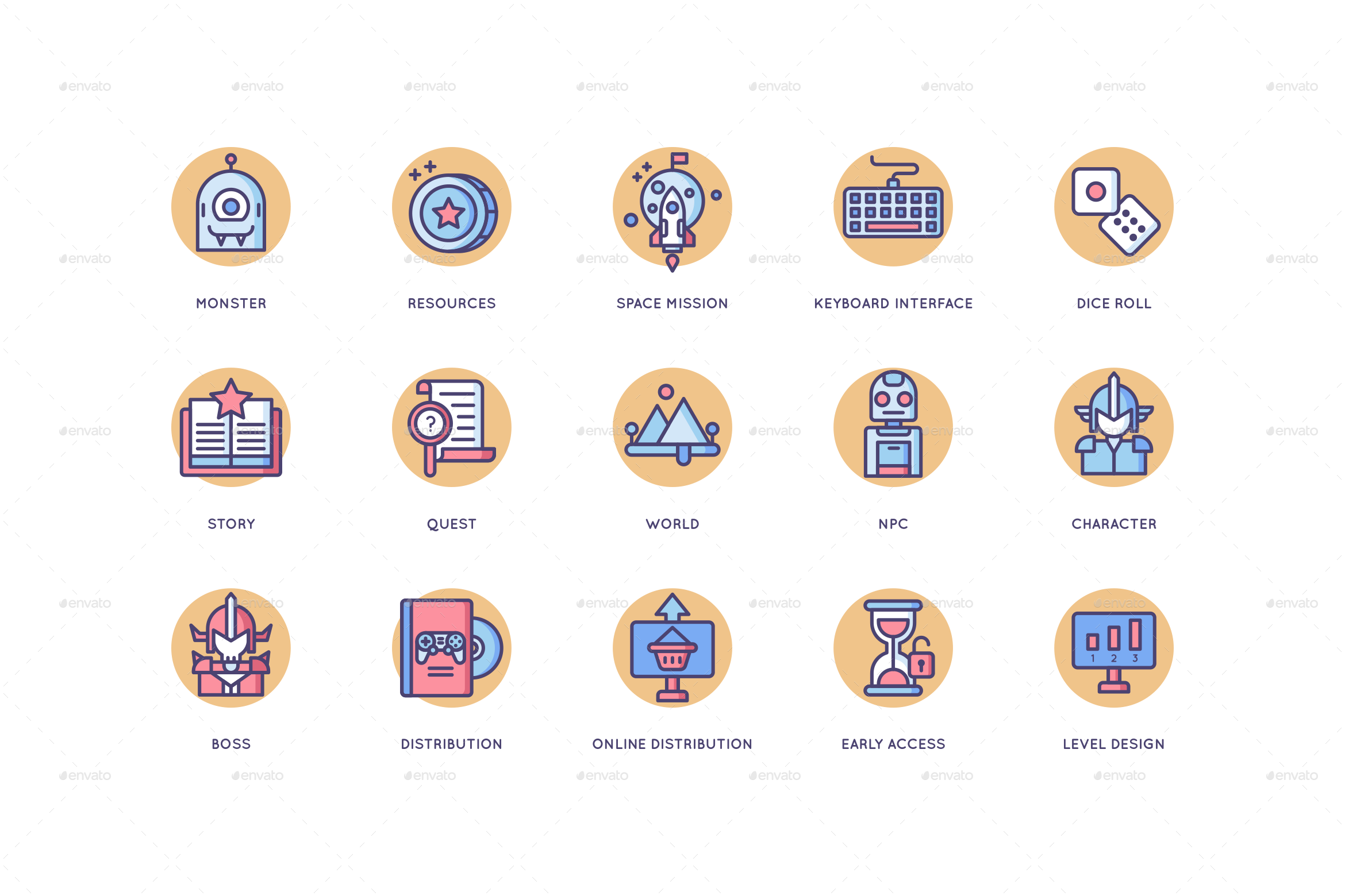 Game Design Icons, Icons | GraphicRiver