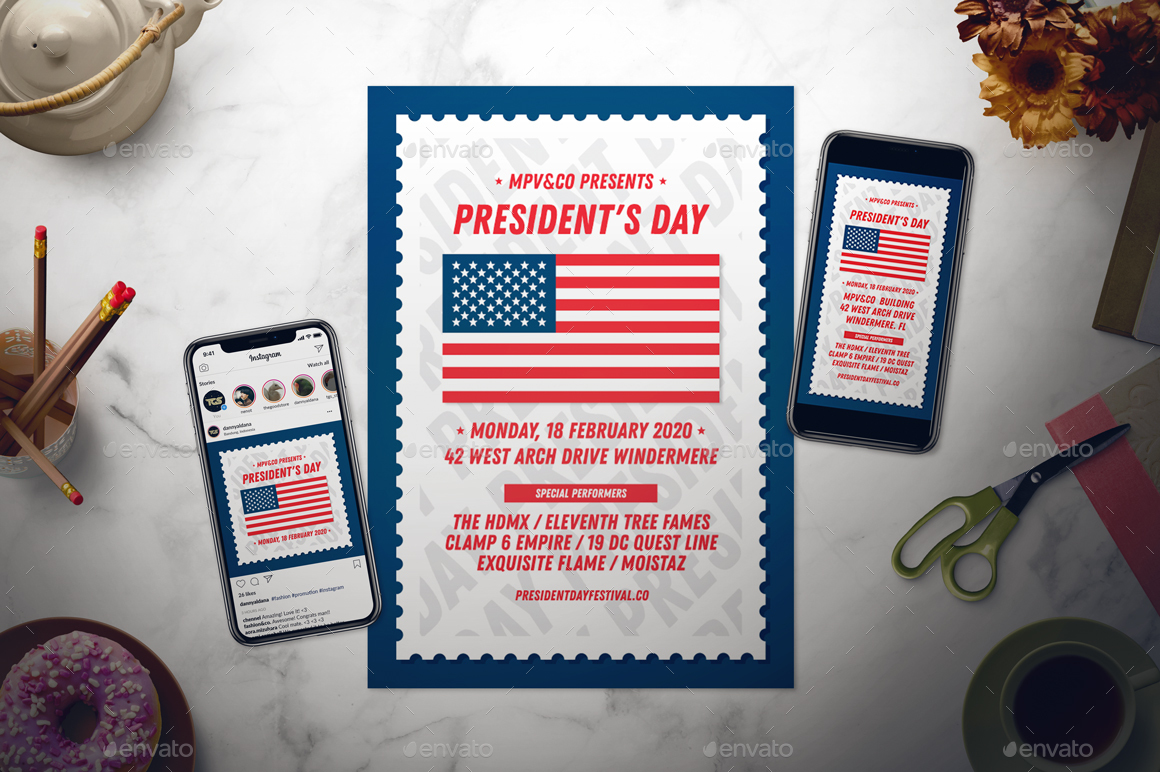 President's Day Flyer Set, Print Templates | GraphicRiver