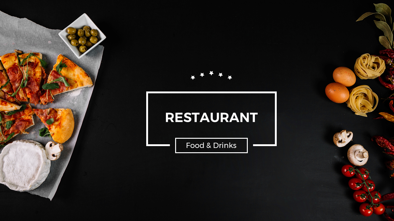 Food - Restaurant Powerpoint Template 2019, Presentation Templates