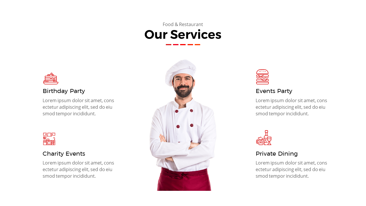 Food - Restaurant Powerpoint Template 2019, Presentation Templates