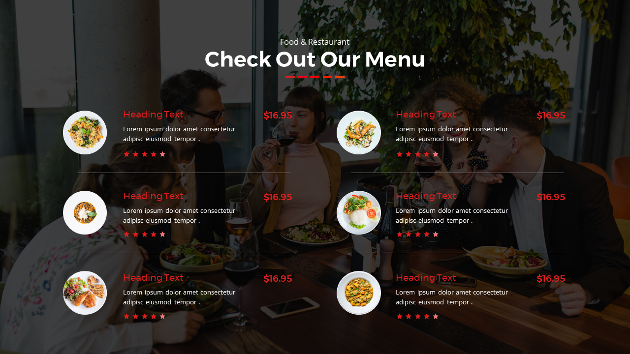 Food - Restaurant Powerpoint Template 2019, Presentation Templates