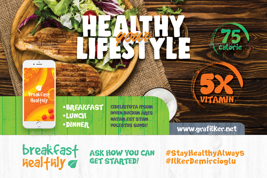 Healthy Food Bundle Templates, Print Templates | GraphicRiver