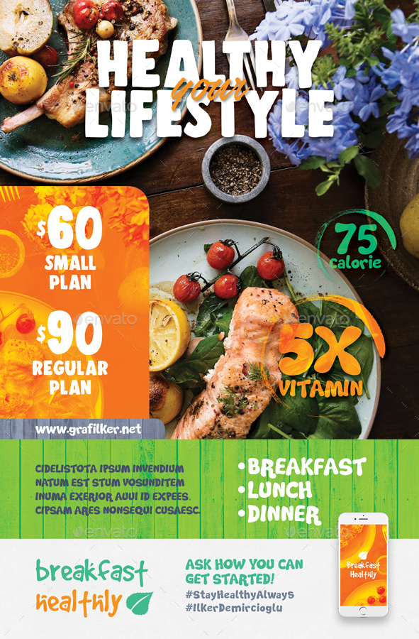 Healthy Food Bundle Templates, Print Templates | GraphicRiver
