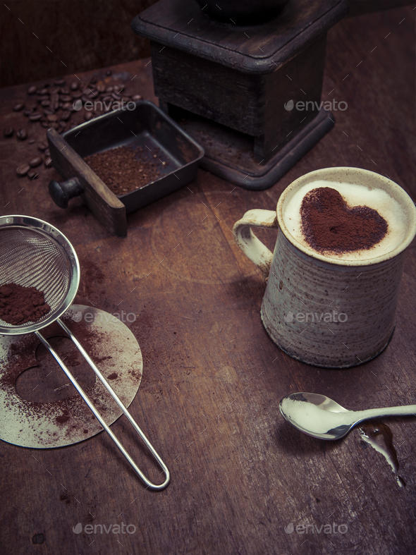 Rustic coffee background Stock Photo by sumners | PhotoDune
