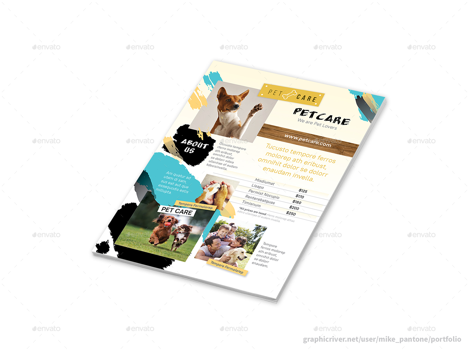 Pet Care Flyers 8 – 4 Options, Print Templates | GraphicRiver