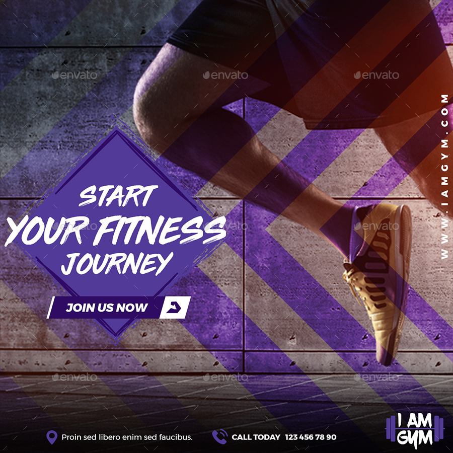 Fitness-GYM Instagram Post and Stories, Web Elements | GraphicRiver