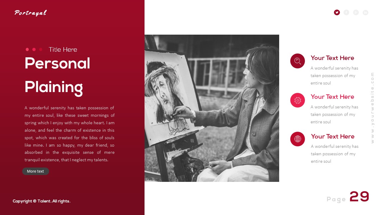 Portrayal - Artistic PowerPoint Template, Presentation Templates ...