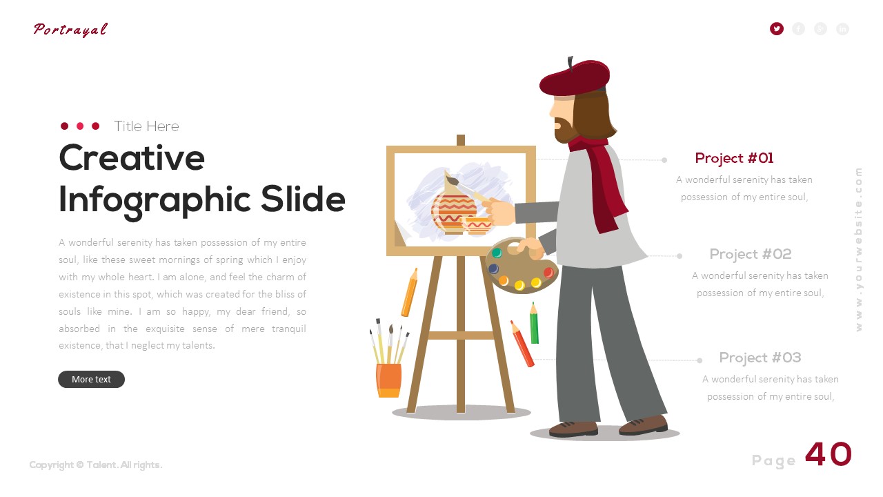 Portrayal - Artistic PowerPoint Template, Presentation Templates ...