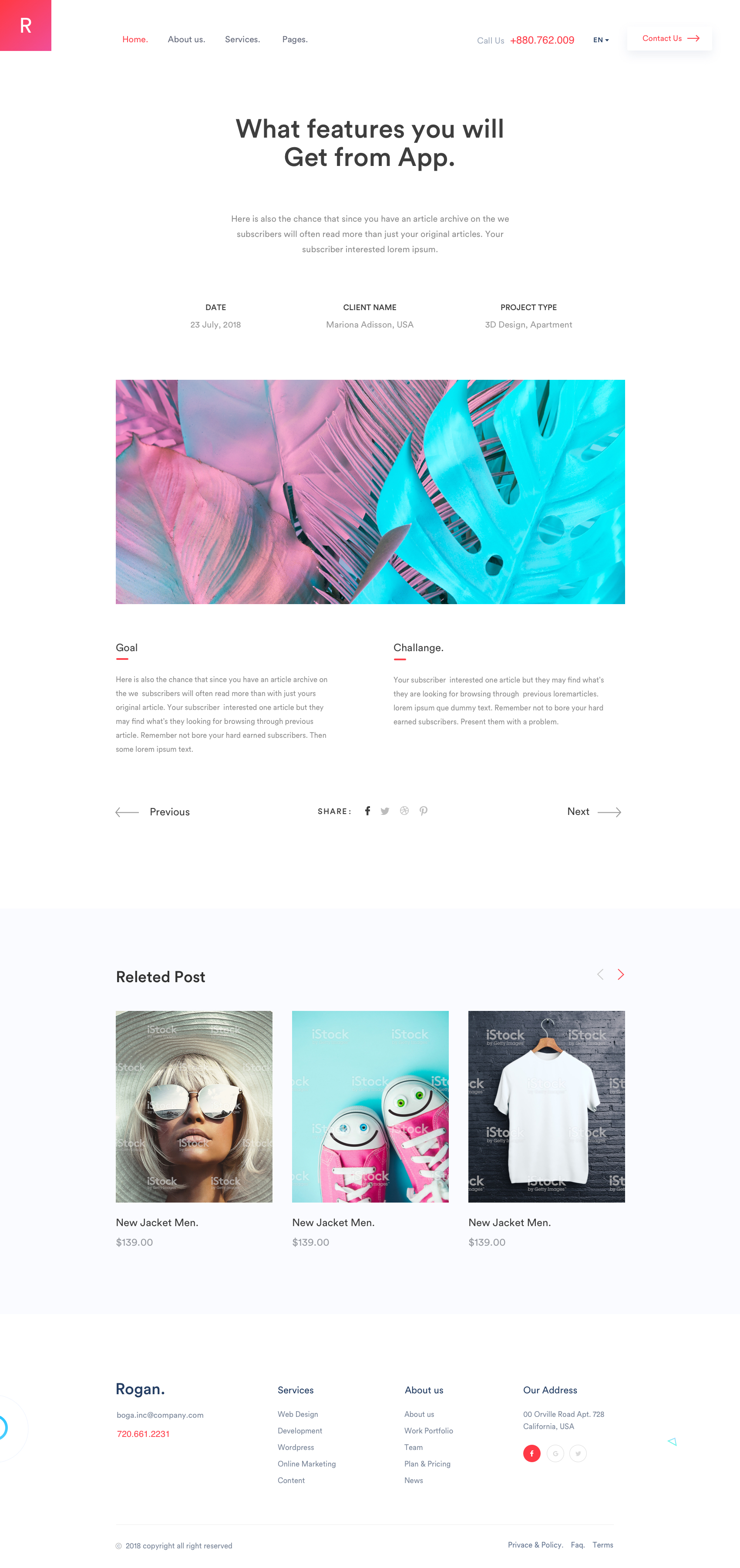 Rogan - Creative Multi-Purpose Sketch & PSD Template by CreativeGigs