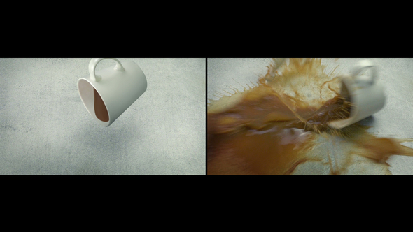 Cup Of Coffee Smashes On Floor, Stock Footage | VideoHive