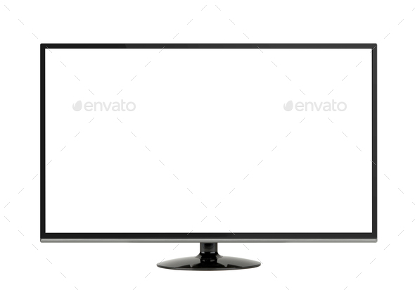 Computer monitor isolated on white Stock Photo by photobalance | PhotoDune
