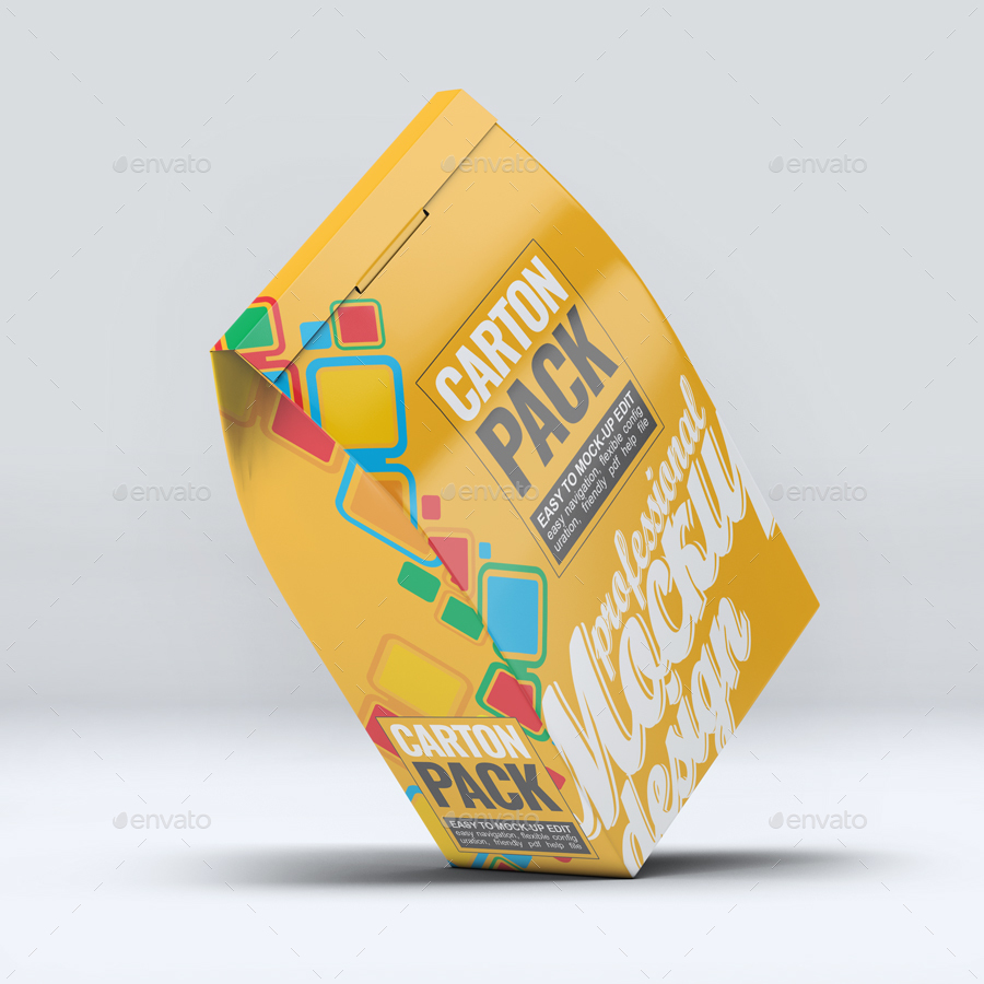 Carton Box Pack Mock-Up, Graphics | GraphicRiver