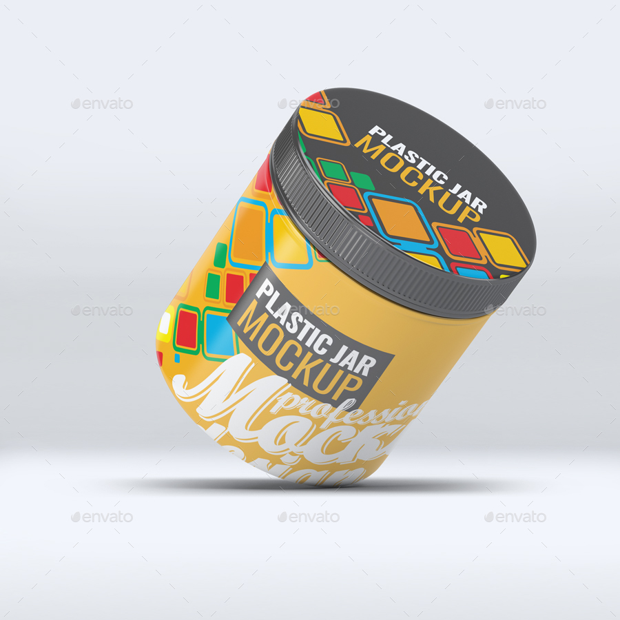Plastic Jar Mock-Up, Graphics | GraphicRiver