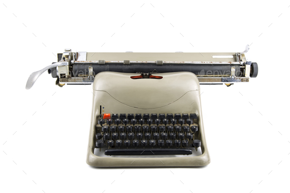 isolated portrait of an old typewriter Stock Photo by ...