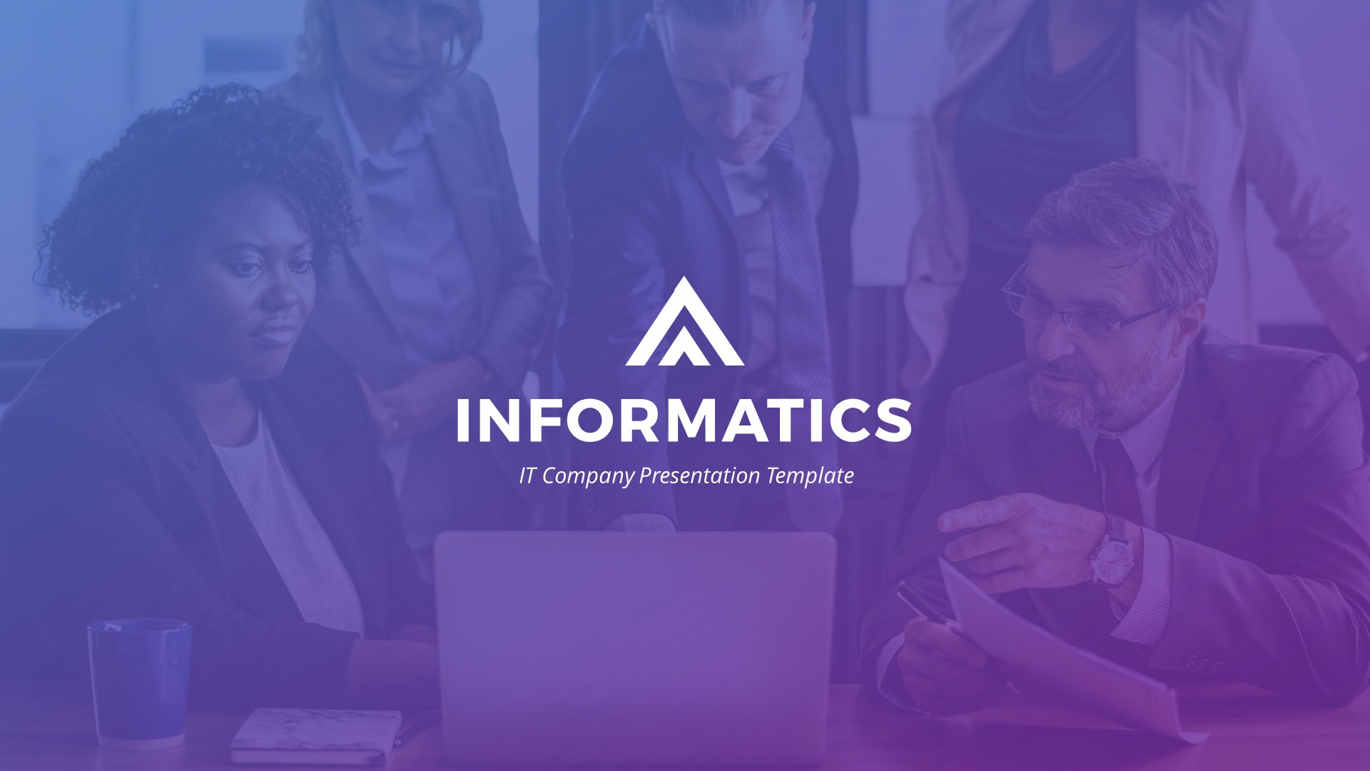 Informatics - IT Company Google Slides Template, Presentation Templates