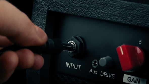Guitar Cable Plugged In And Out Of Amp, Stock Footage | VideoHive