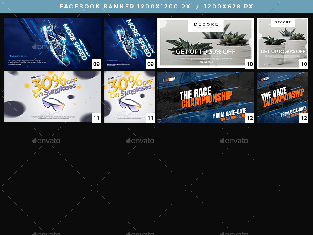 24 Facebook & Instagram Multipurpose Banners, Web Elements | GraphicRiver