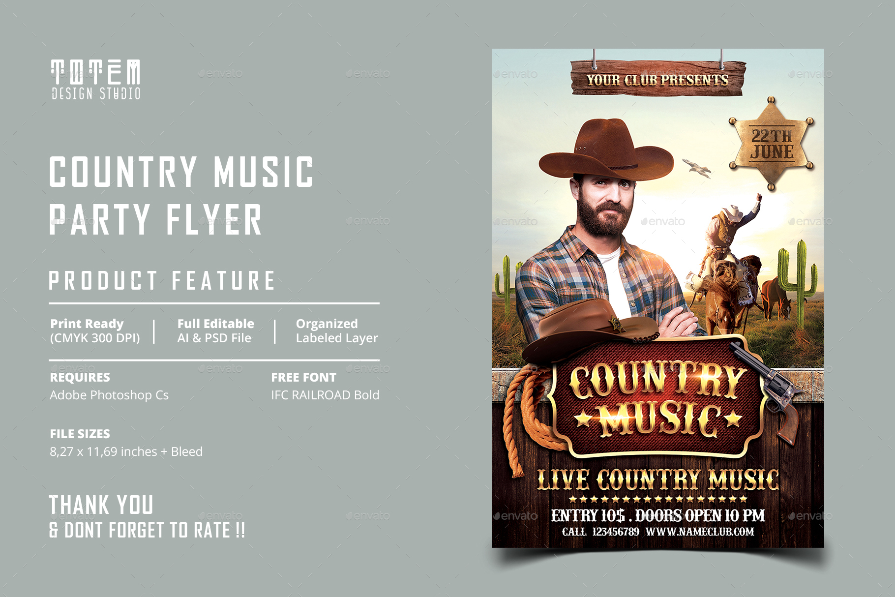 Country Music Flyer, Print Templates | GraphicRiver