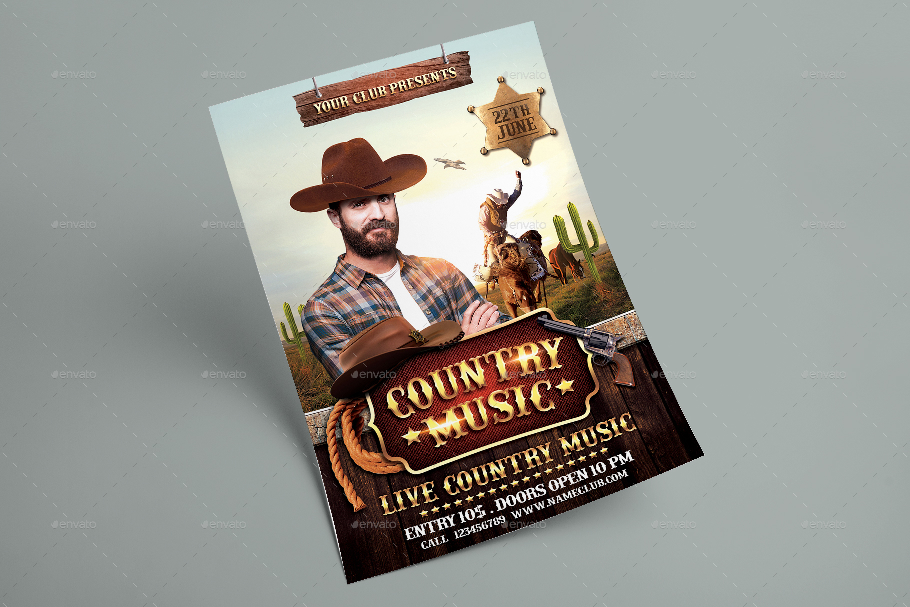 Country Music Flyer, Print Templates | GraphicRiver