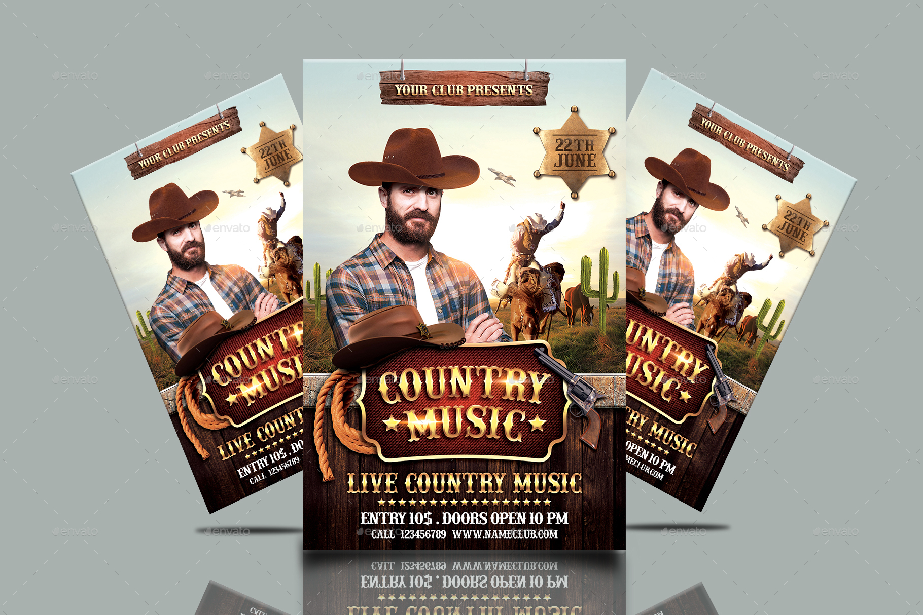 Country Music Flyer, Print Templates | GraphicRiver