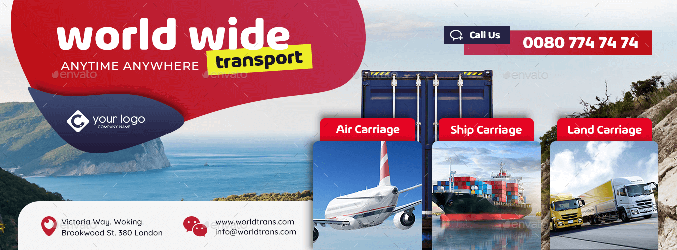 Transportation Facebook Cover, Web Elements | GraphicRiver