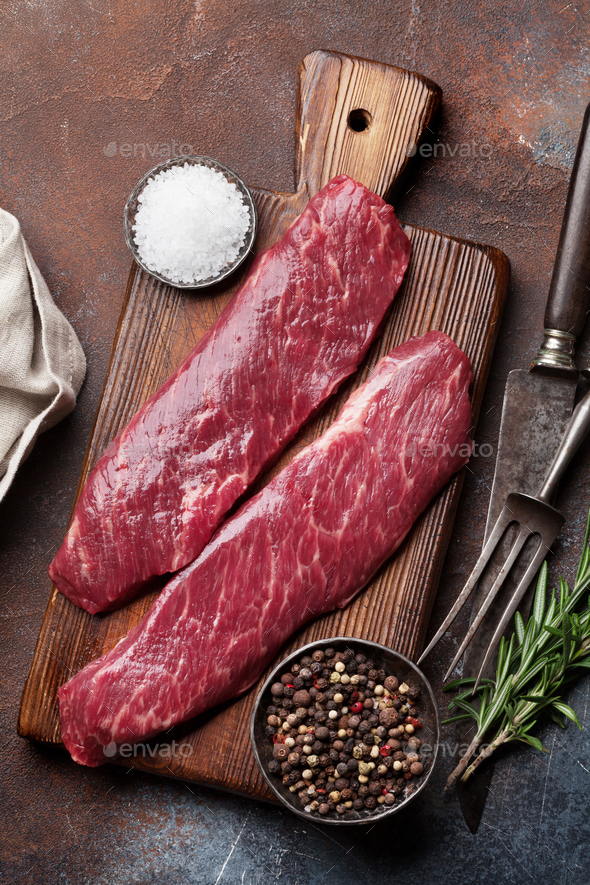 Raw top blade or denver steak Stock Photo by karandaev | PhotoDune