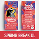Spring Break DL Rack Card, Print Templates | GraphicRiver