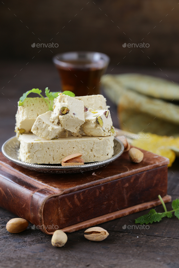 Halva with Pistachios Stock Photo by Dream79 | PhotoDune