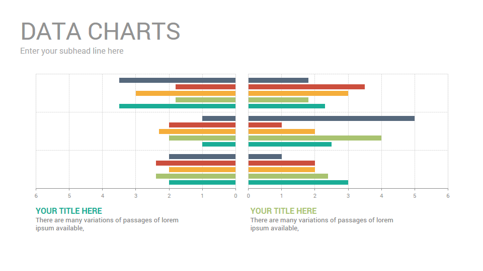 2 In 1 Data Charts PowerPoint Templates Bundle, Presentation Templates