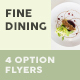 Fine Dining Menu Flyers – 4 Options, Print Templates | GraphicRiver