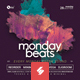 Monday Beats - Club Music Party Flyer / Poster Template A3, Print Templates