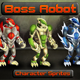 Boss Robot 2D Sprites, Game Assets | GraphicRiver
