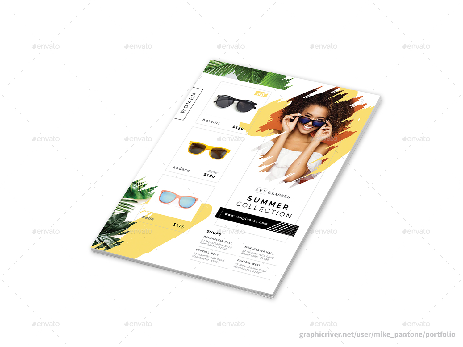 Sunglasses Store Flyers – 4 Options, Print Templates | GraphicRiver