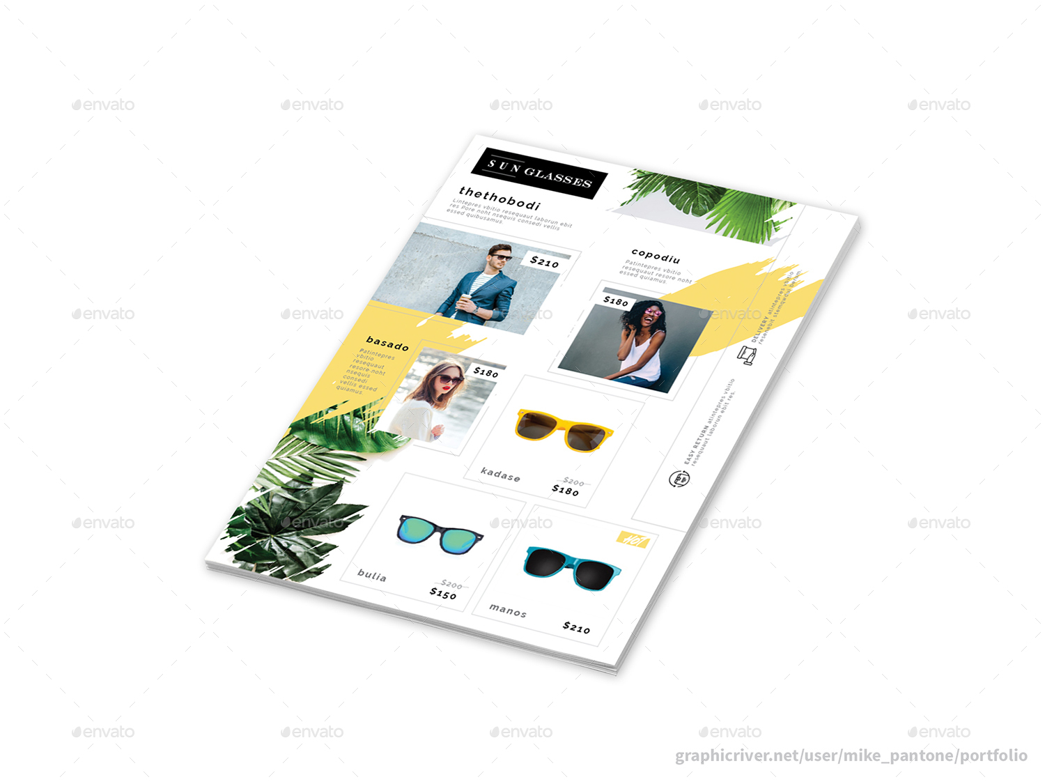 Sunglasses Store Flyers – 4 Options, Print Templates | GraphicRiver