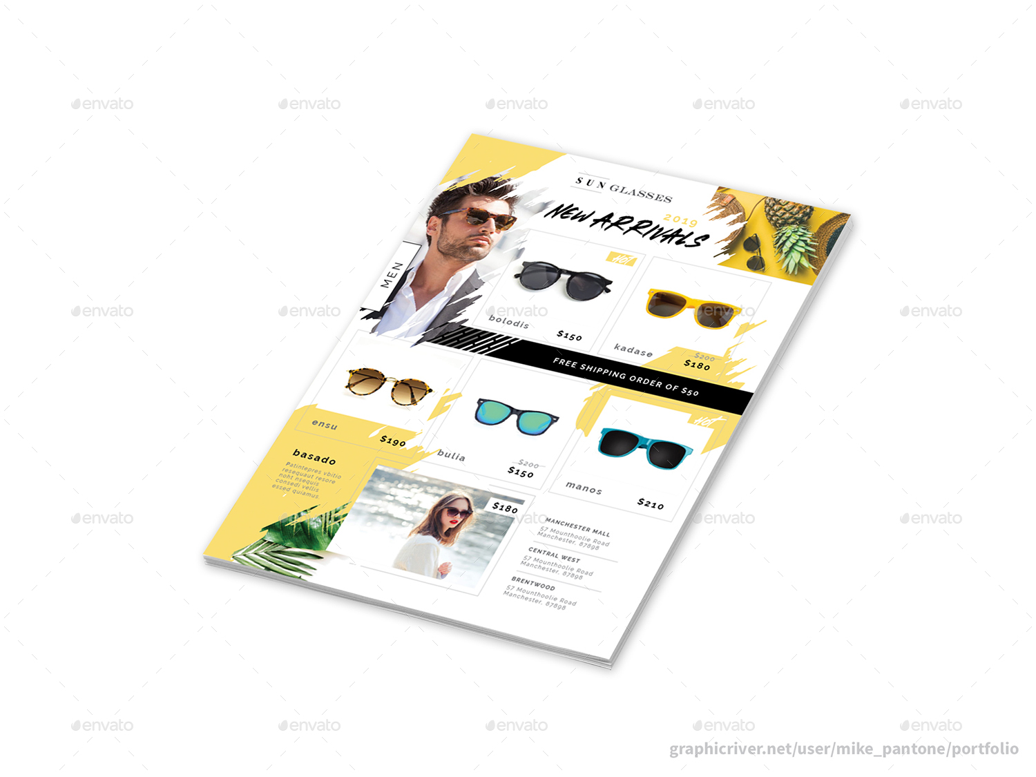 Sunglasses Store Flyers – 4 Options, Print Templates | GraphicRiver