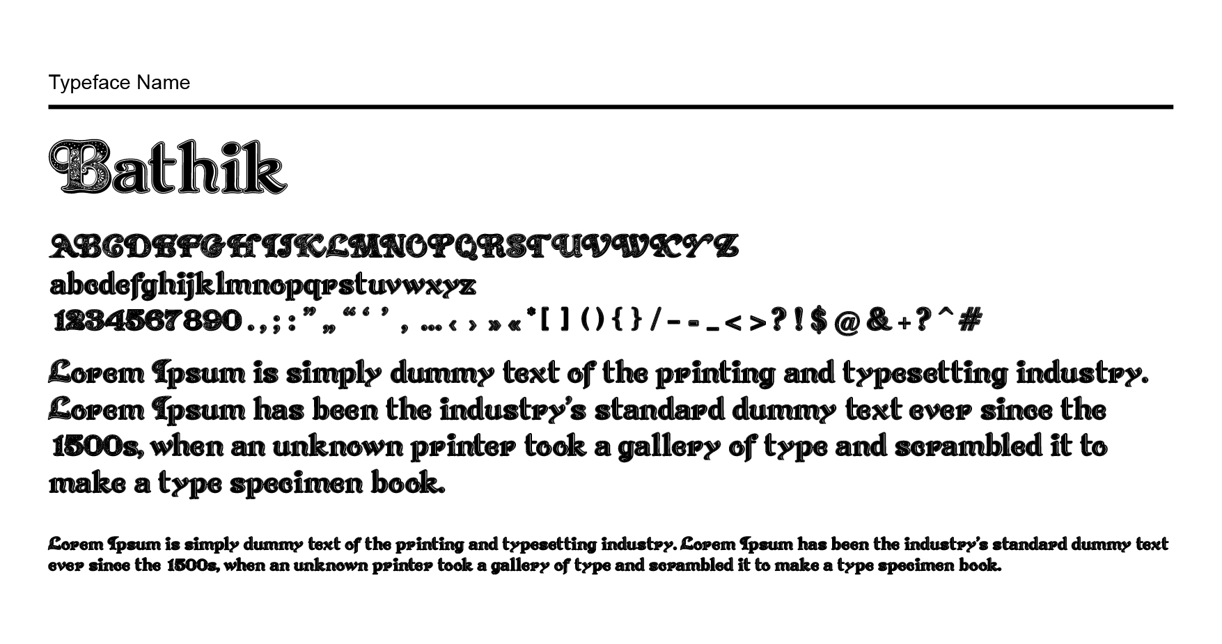 Bathik, Fonts | GraphicRiver