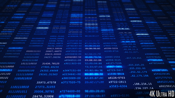 4K Digital Computer Data Security Screen Closeup, Motion Graphics ...