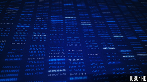 Looping Visualization Screen of Internet Data Processing, Motion Graphics