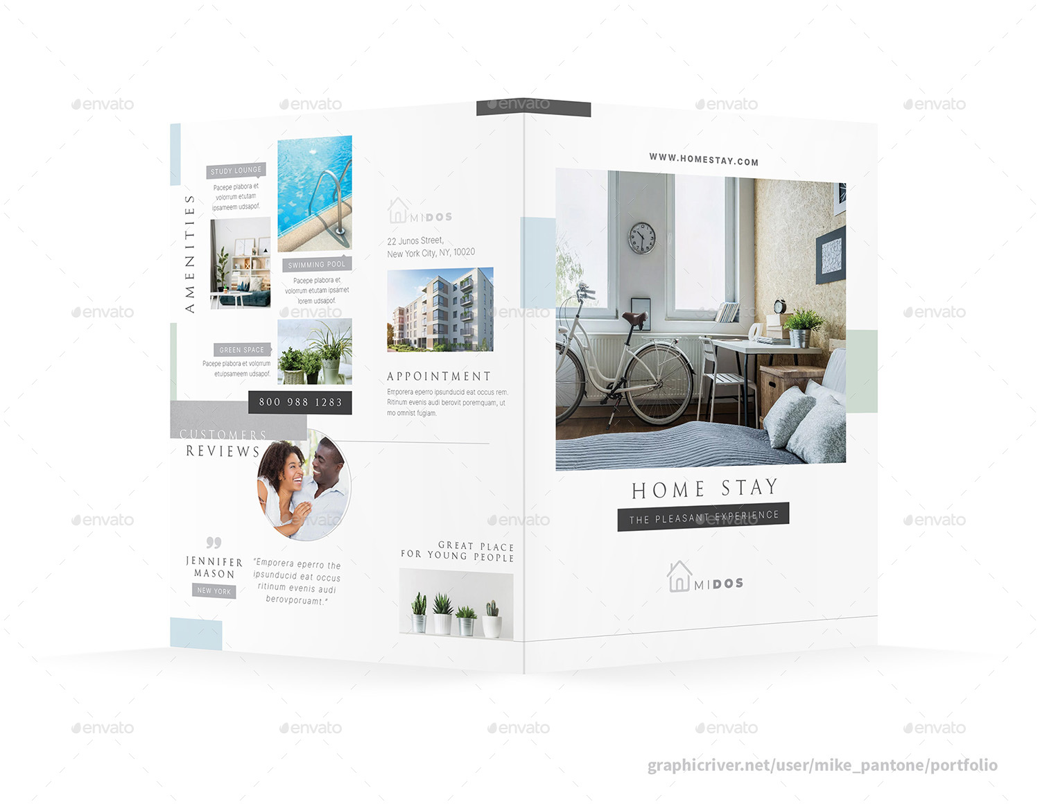 Home Stay Bifold / Halffold Brochure, Print Templates | GraphicRiver