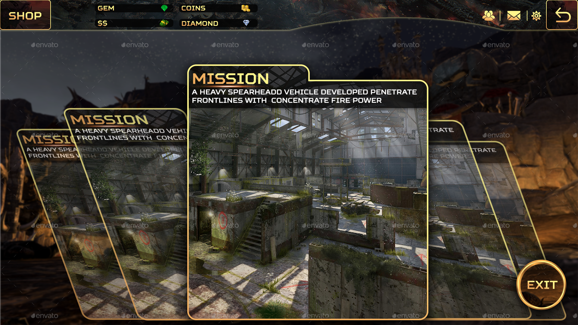 War and Combat Theme Game UI Pack, Game Assets | GraphicRiver