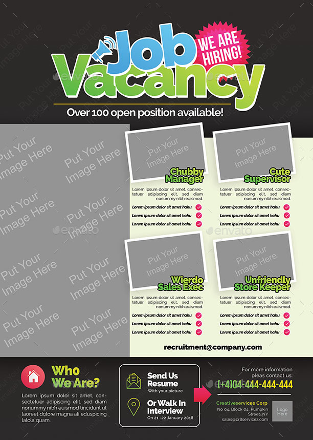 Job Vacancy Flyer Bundle, Print Templates | GraphicRiver