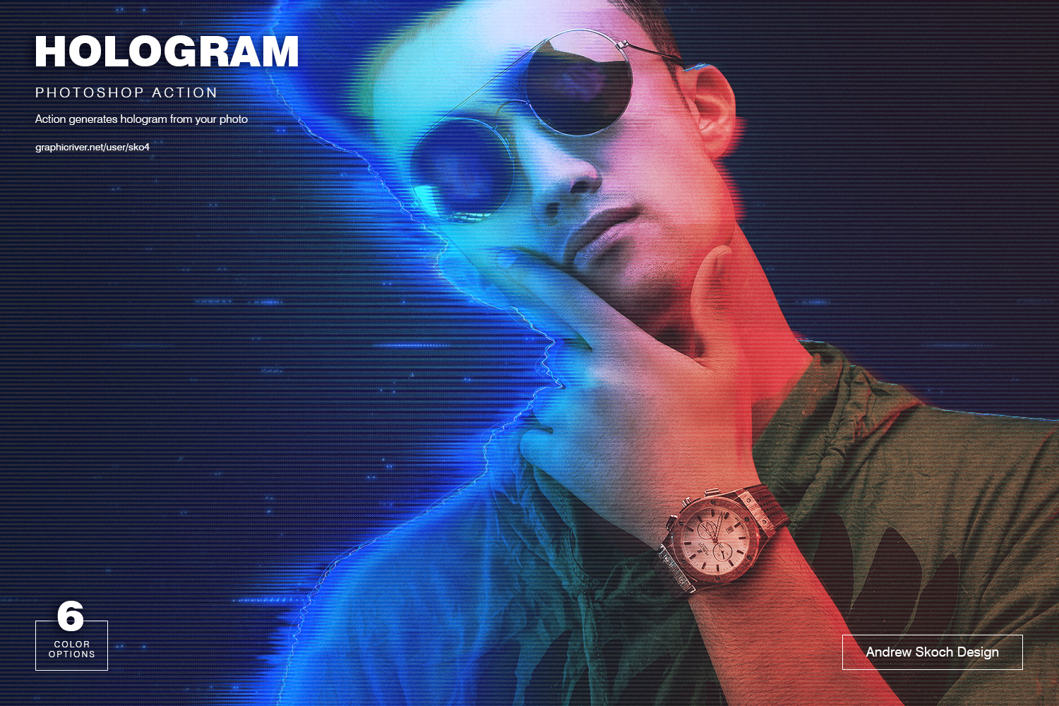 Hologram Photoshop Action, Add-ons | GraphicRiver