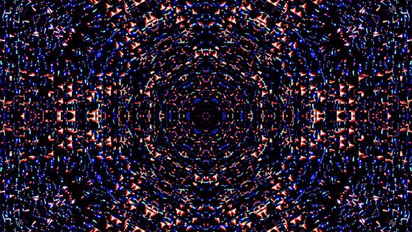 animated circle shape of colorful flashing lights, on black background ...