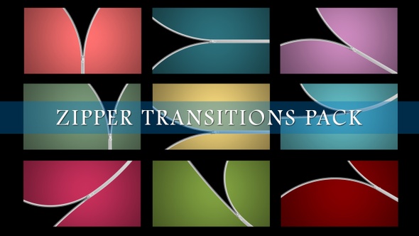 Zipper Transitions Pack, Motion Graphics | VideoHive