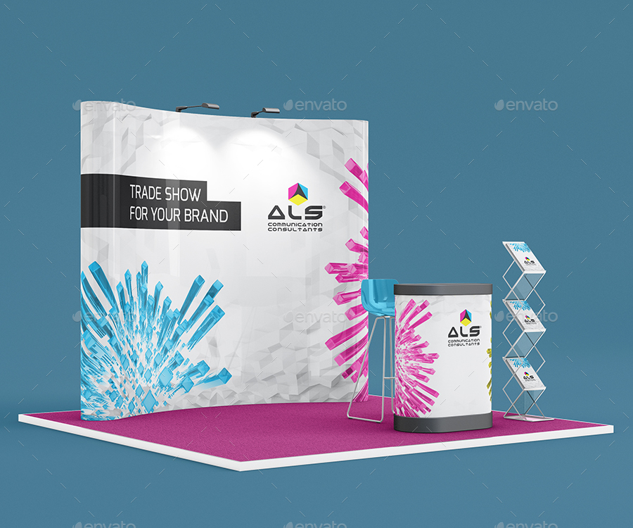 03-Trade-Show-Booth-Mock-up 3x3, Graphics | GraphicRiver