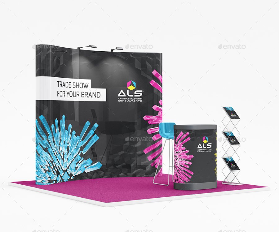 03-Trade-Show-Booth-Mock-up 3x3, Graphics | GraphicRiver
